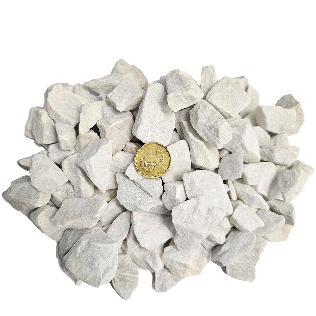Crystal White Rock Bulk Bag Calgary | Decorative Stone– TMH Industries ...