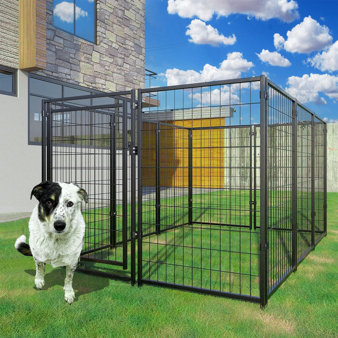 6'H x 9'6"L Dog Kennel with Durable Gates - Shop Now! – TMH Industries ...
